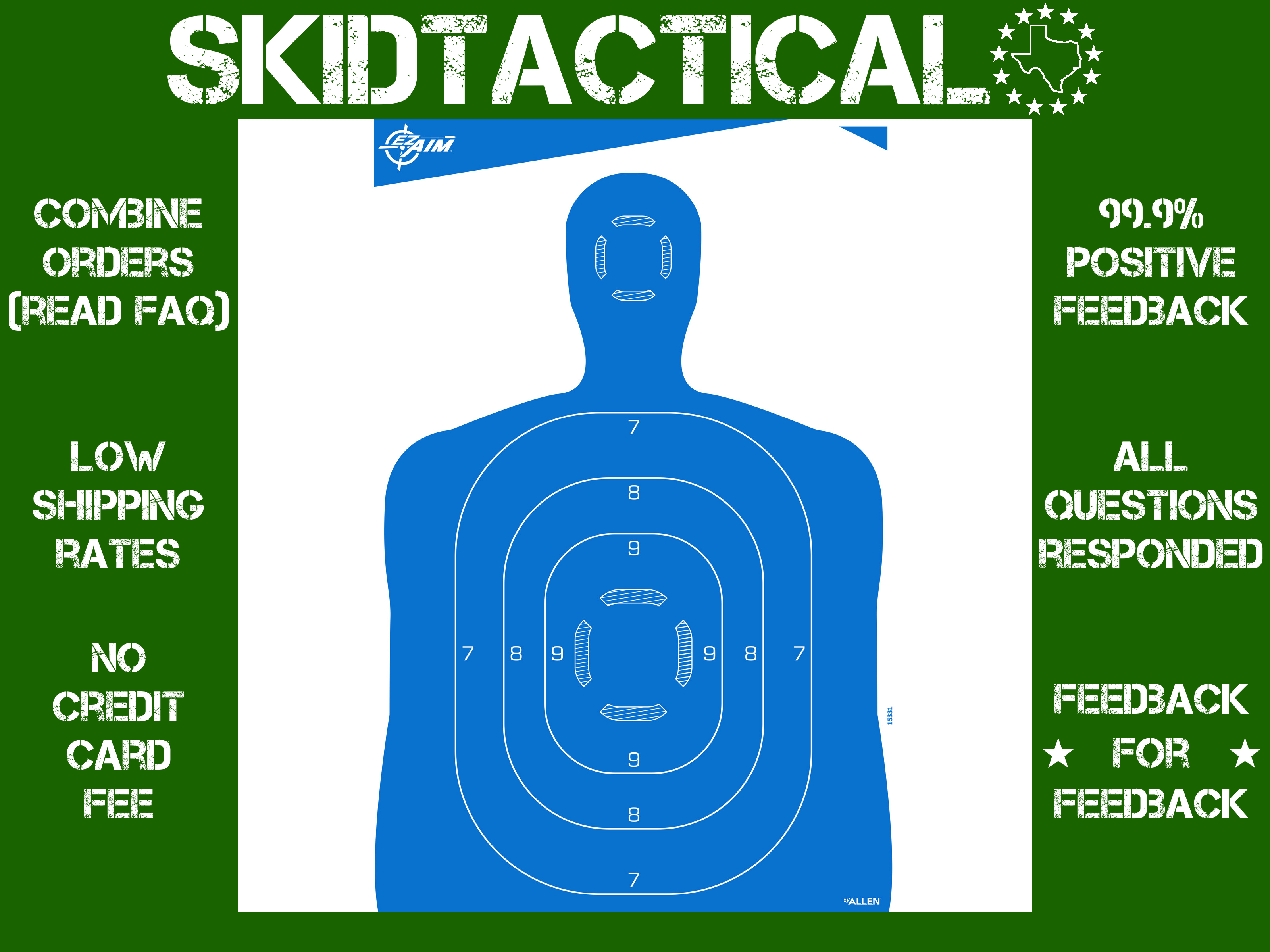 Allen Company EZ AIM Paper Silhouette 23"x35" - Shooting Targets at ...