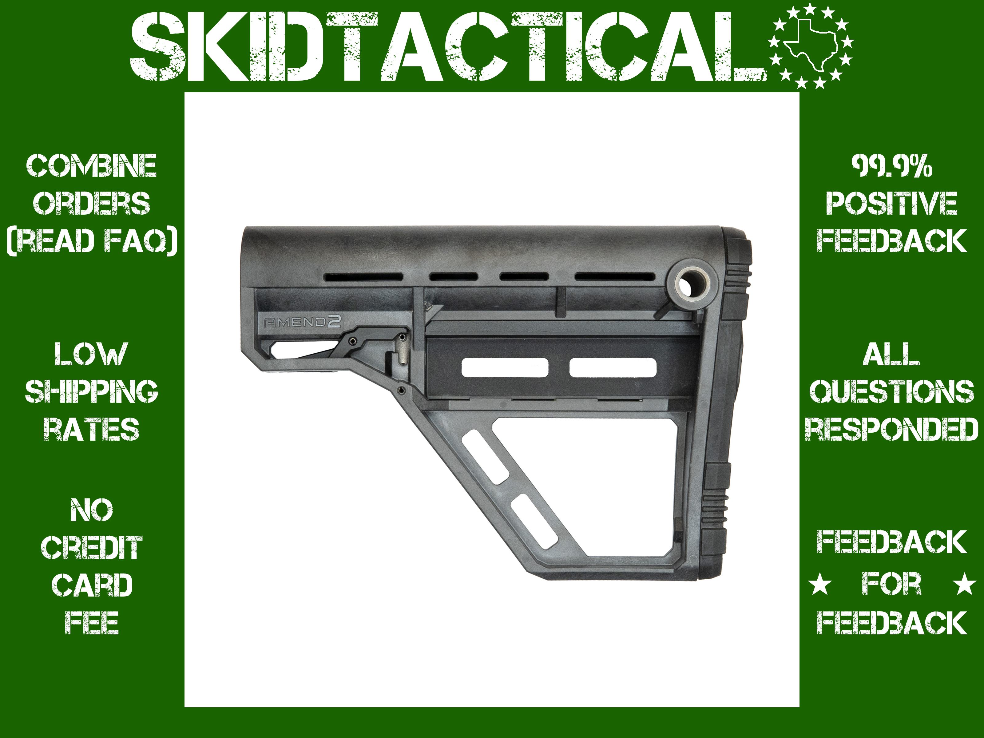 Amend2 AR-15 Modular Stock Mil Spec - Gray - Rifle Stocks at GunBroker ...