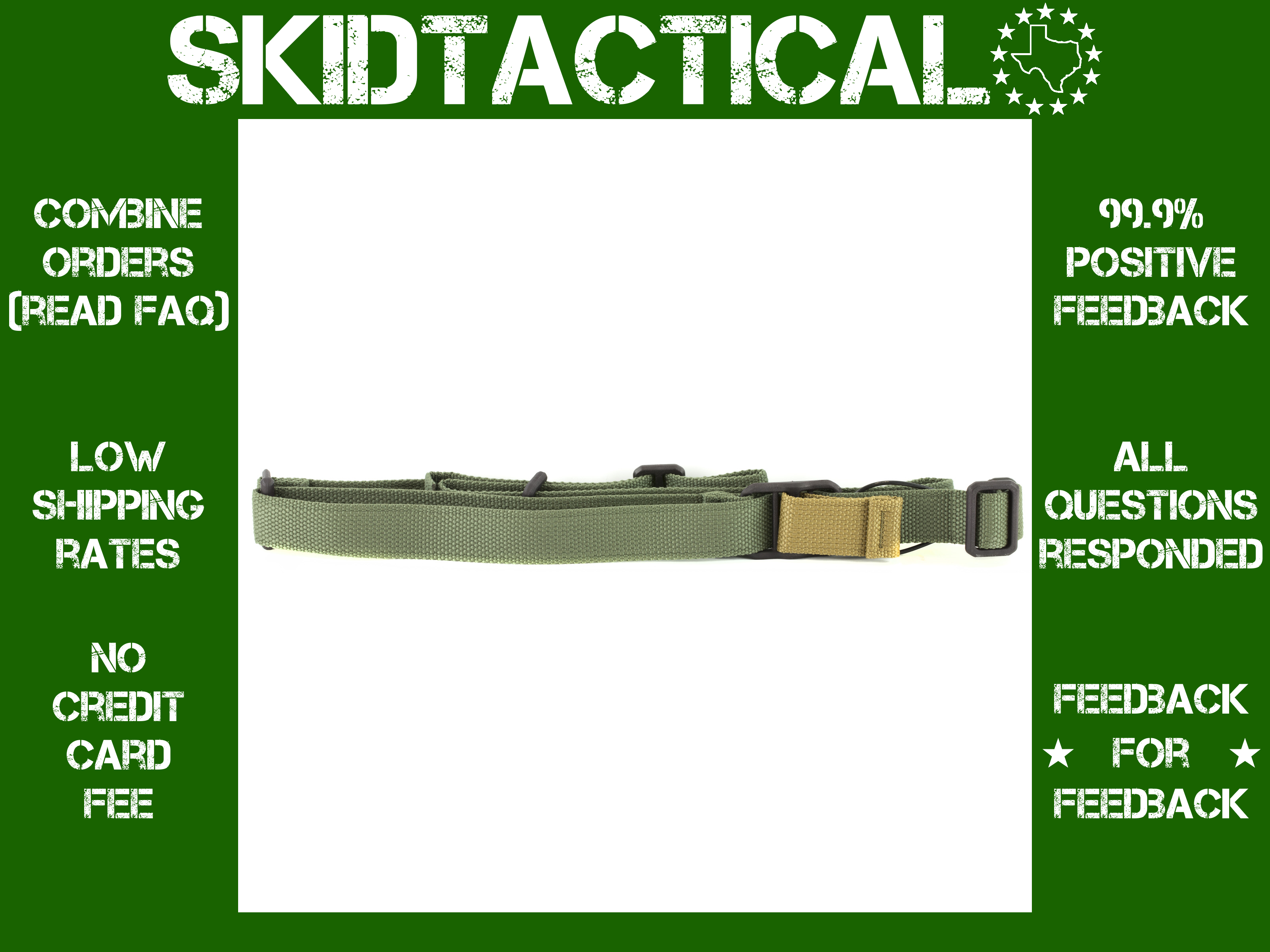Blue Force Gear AK Molded Acetal Adjuster Sling - Olive Drab Green ...