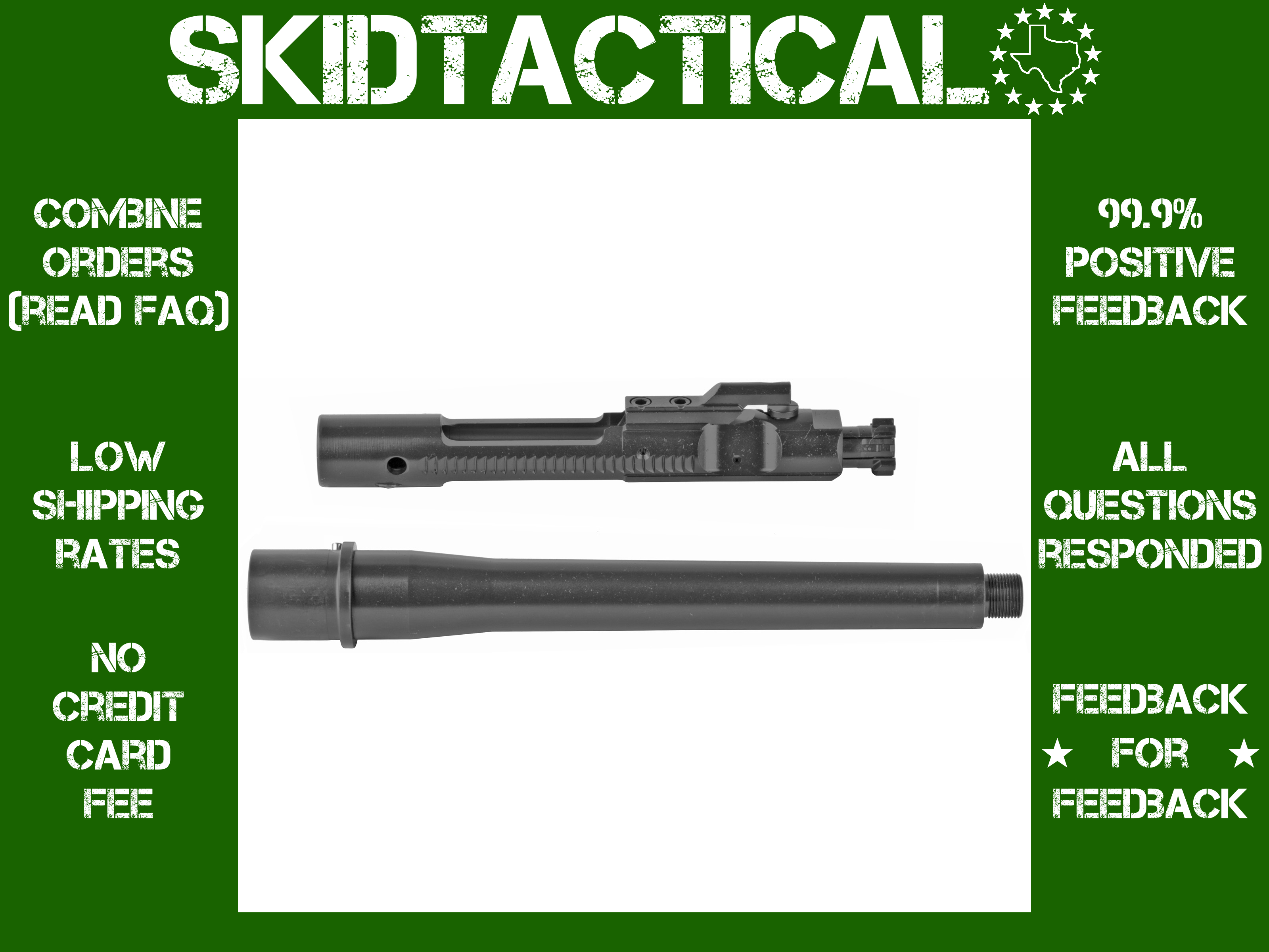 CMMG AR-15 9mm 8” 4140CM 1/2x28 Radial Delayed Blowback Barrel & Bolt ...