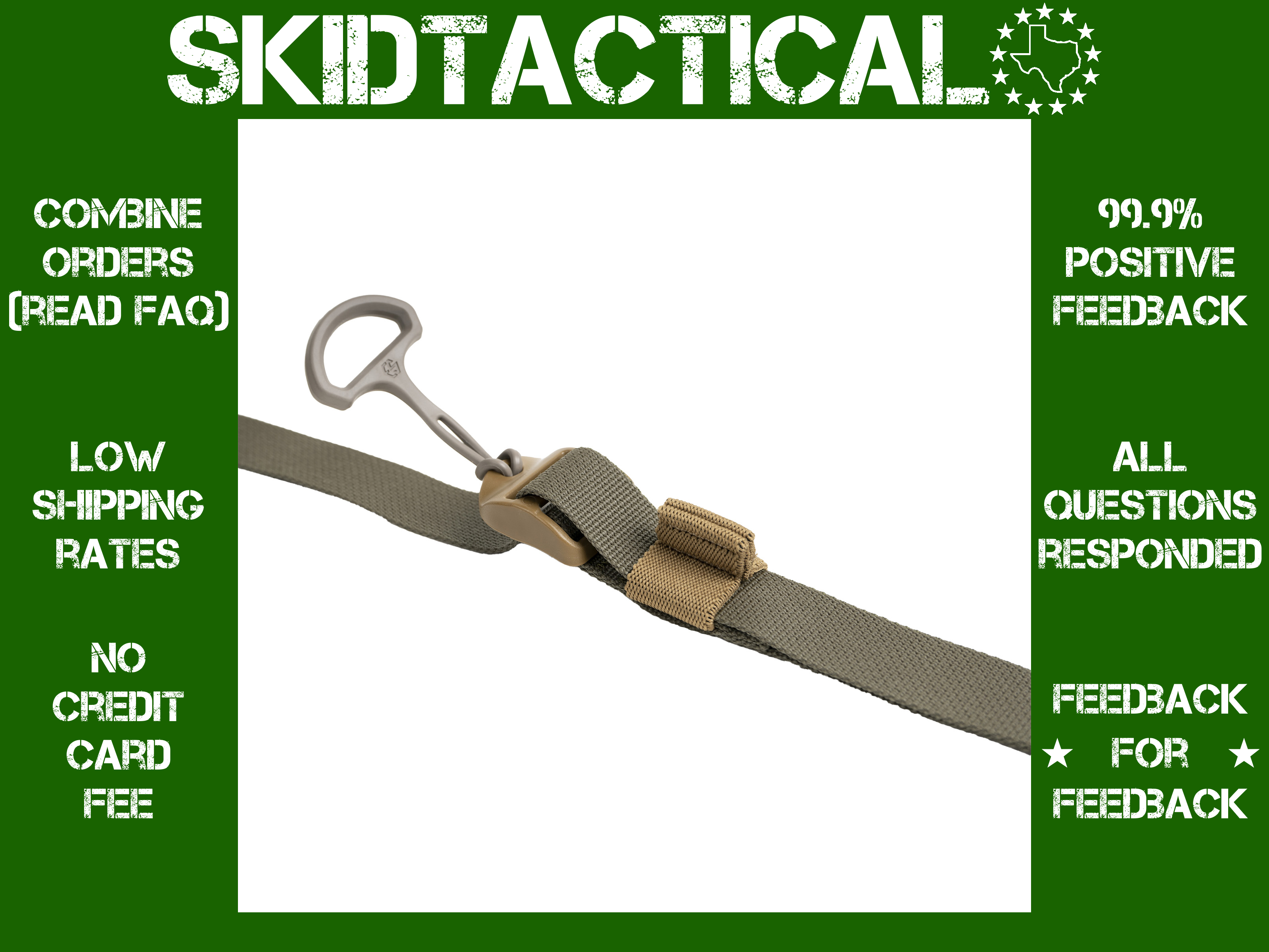 Edgar Sherman Design ESD Sling 1" - Ranger Green - Slings at GunBroker ...