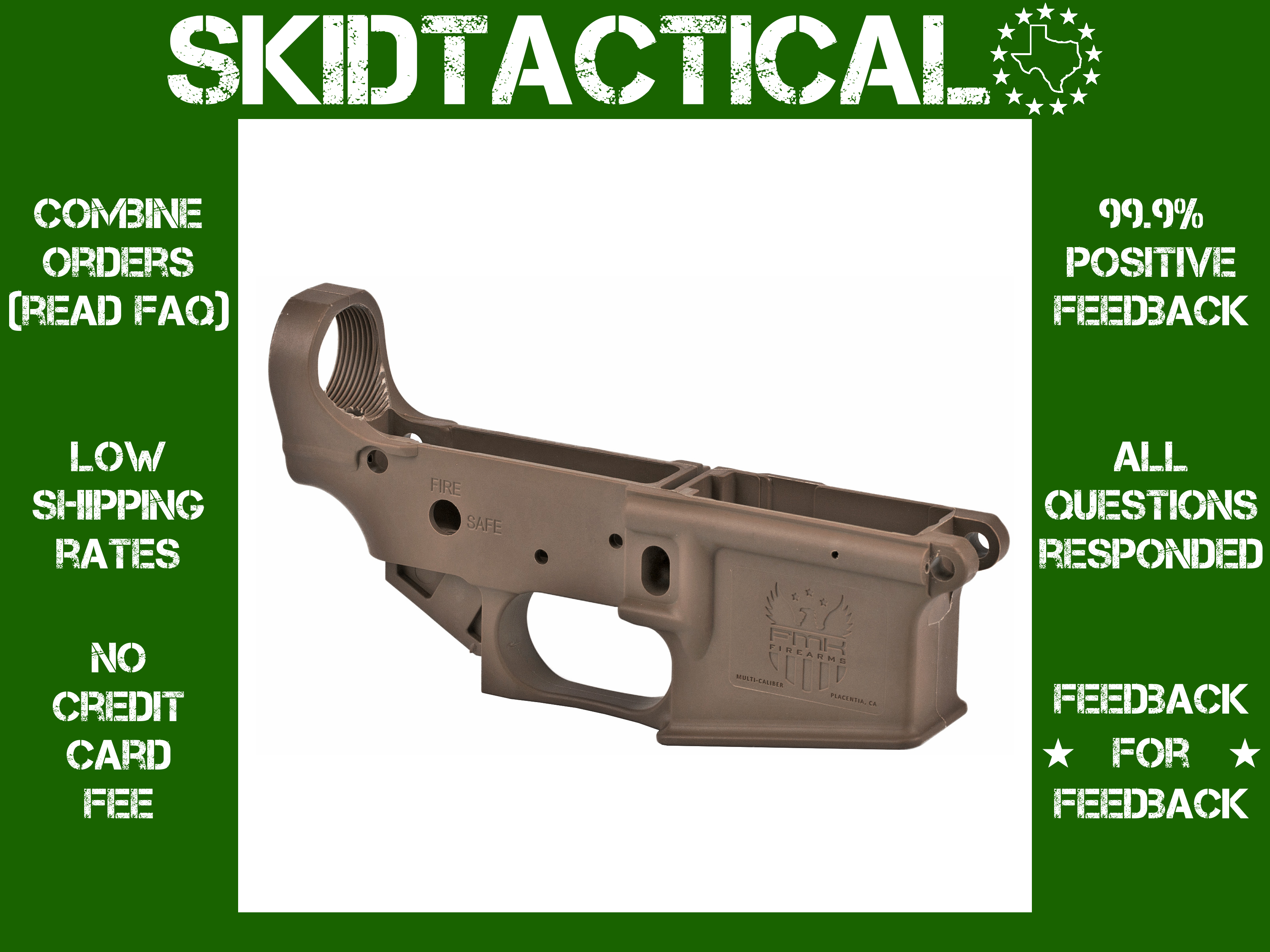 FMK AR-1 Stripped Lower Receiver 223 Remington 556NATO - Burnt Bronze ...