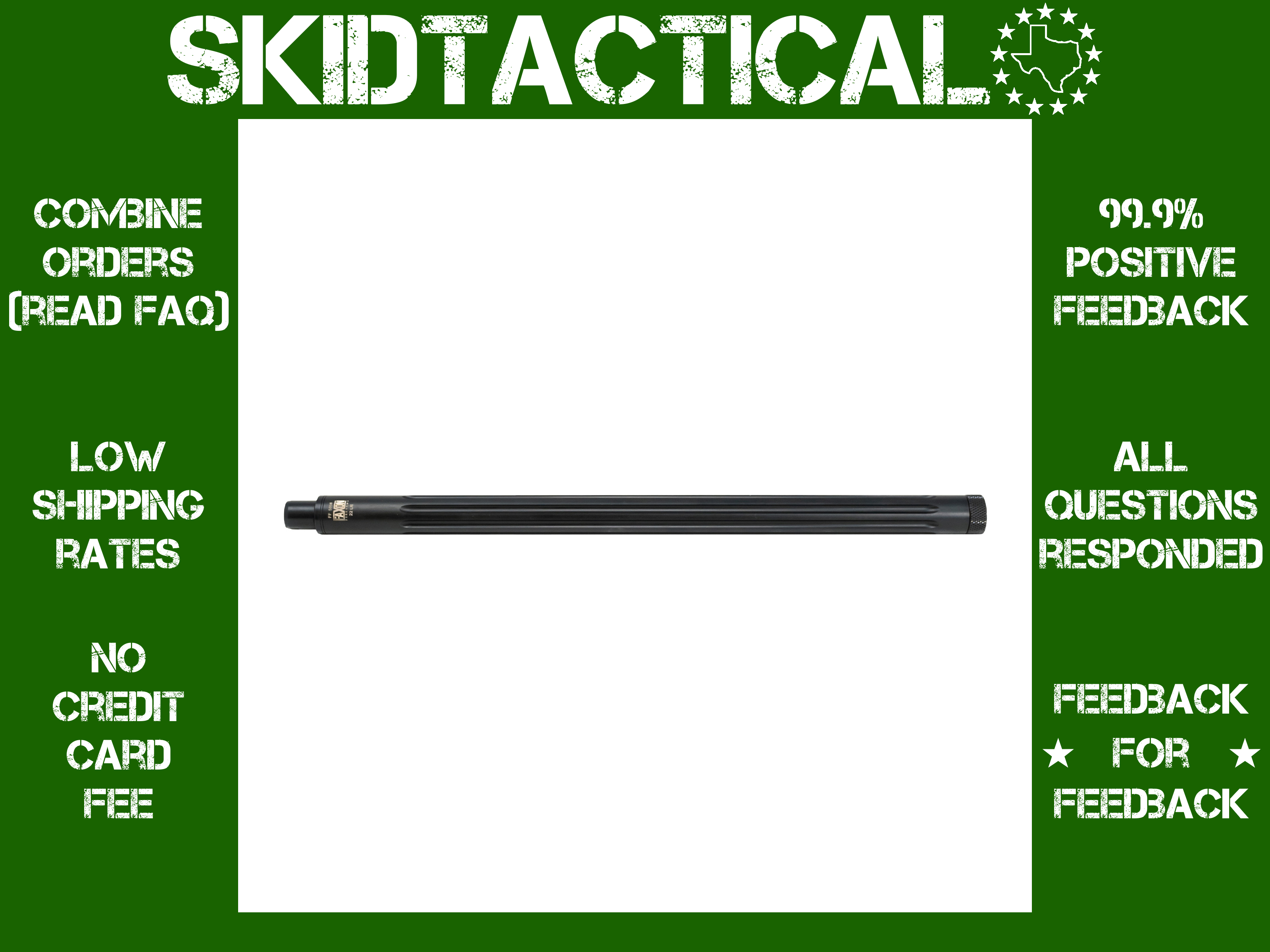 Faxon Ruger 10/22 Rimfire 22 LR 16" 1:16 Barrel - Black - Rifle Barrels ...