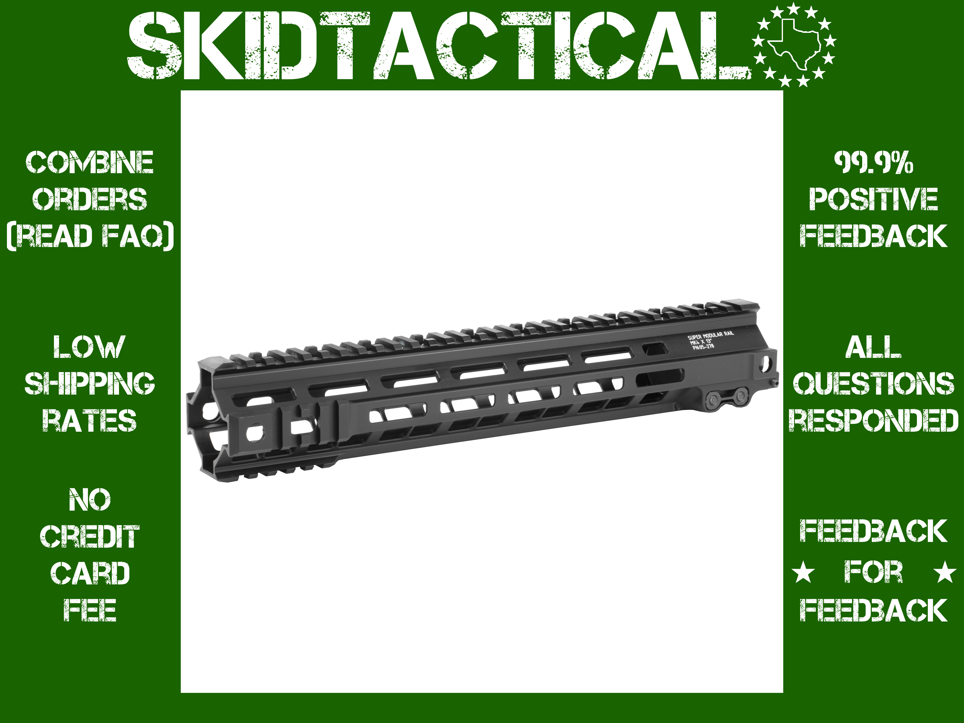 Geissele Super Modular MK4 AR-15 M-LOK Rail - 13.5" - Black - Other ...