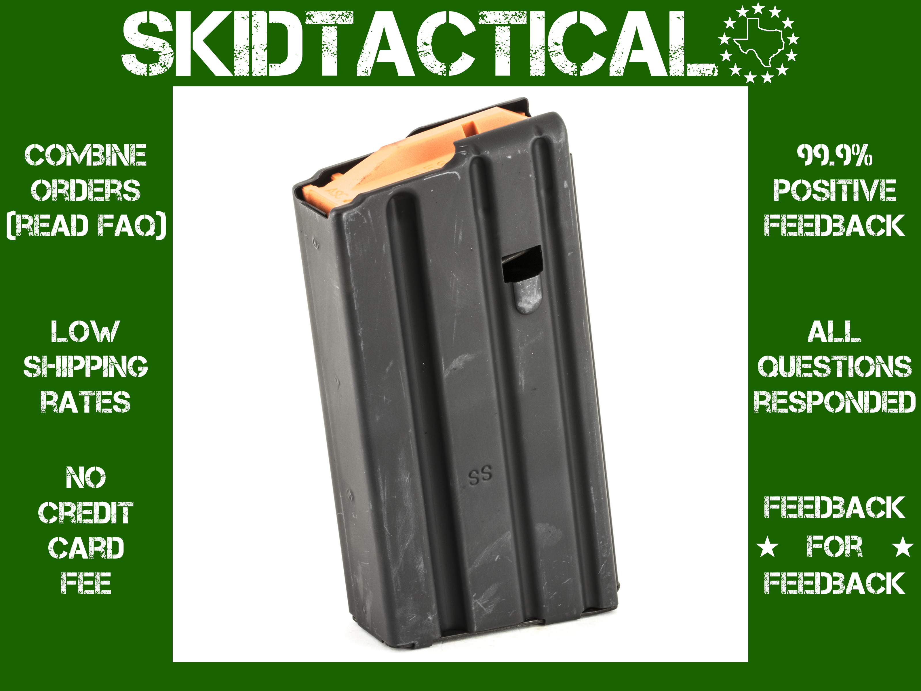 ASC AR-15 223 Remington Magazine 20rd - Black - Rifle Magazines & Rifle ...