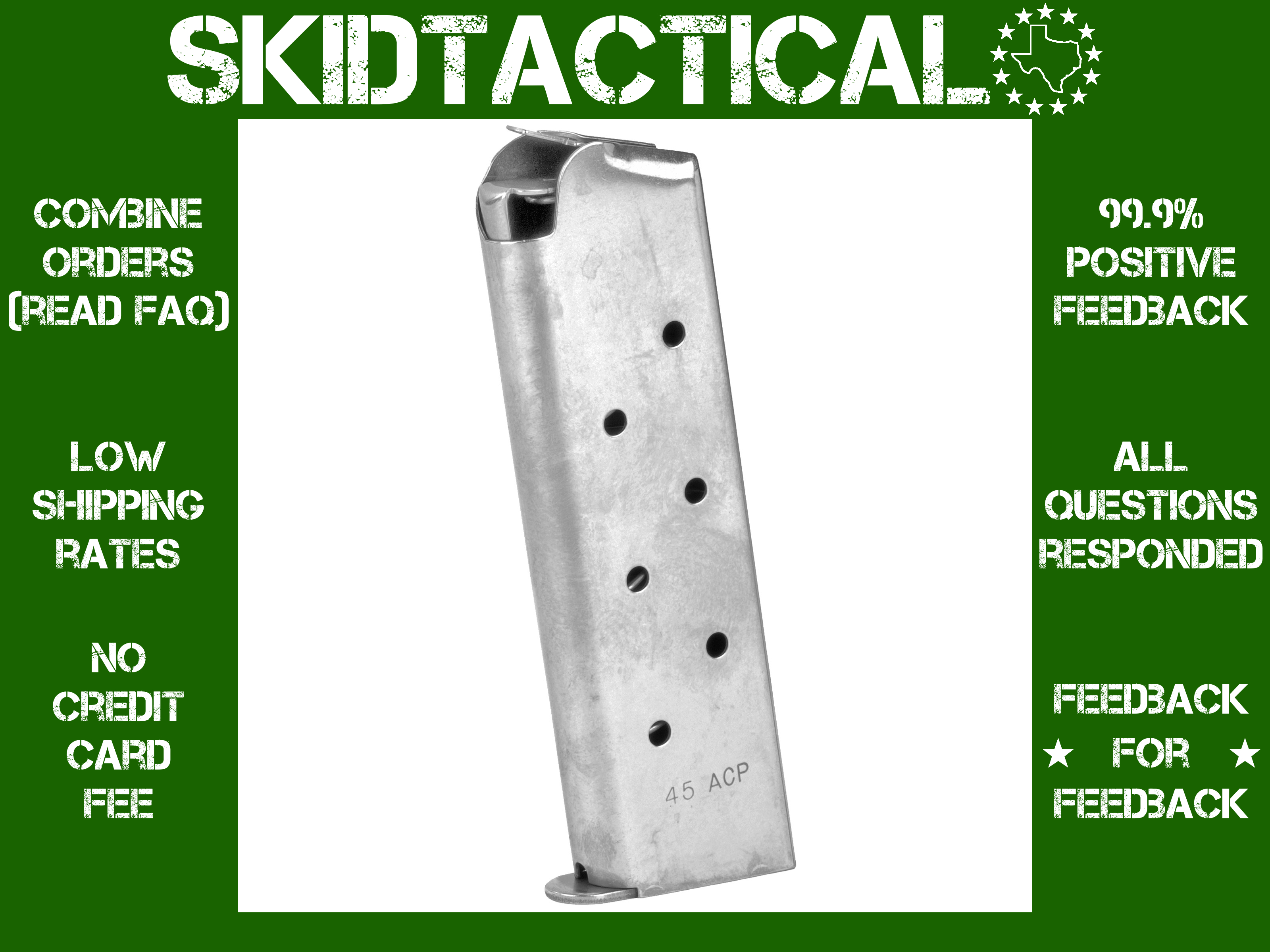 Colt Government/Gold Cup/Commander/Double Eagle 45 ACP Magazine 8rd ...