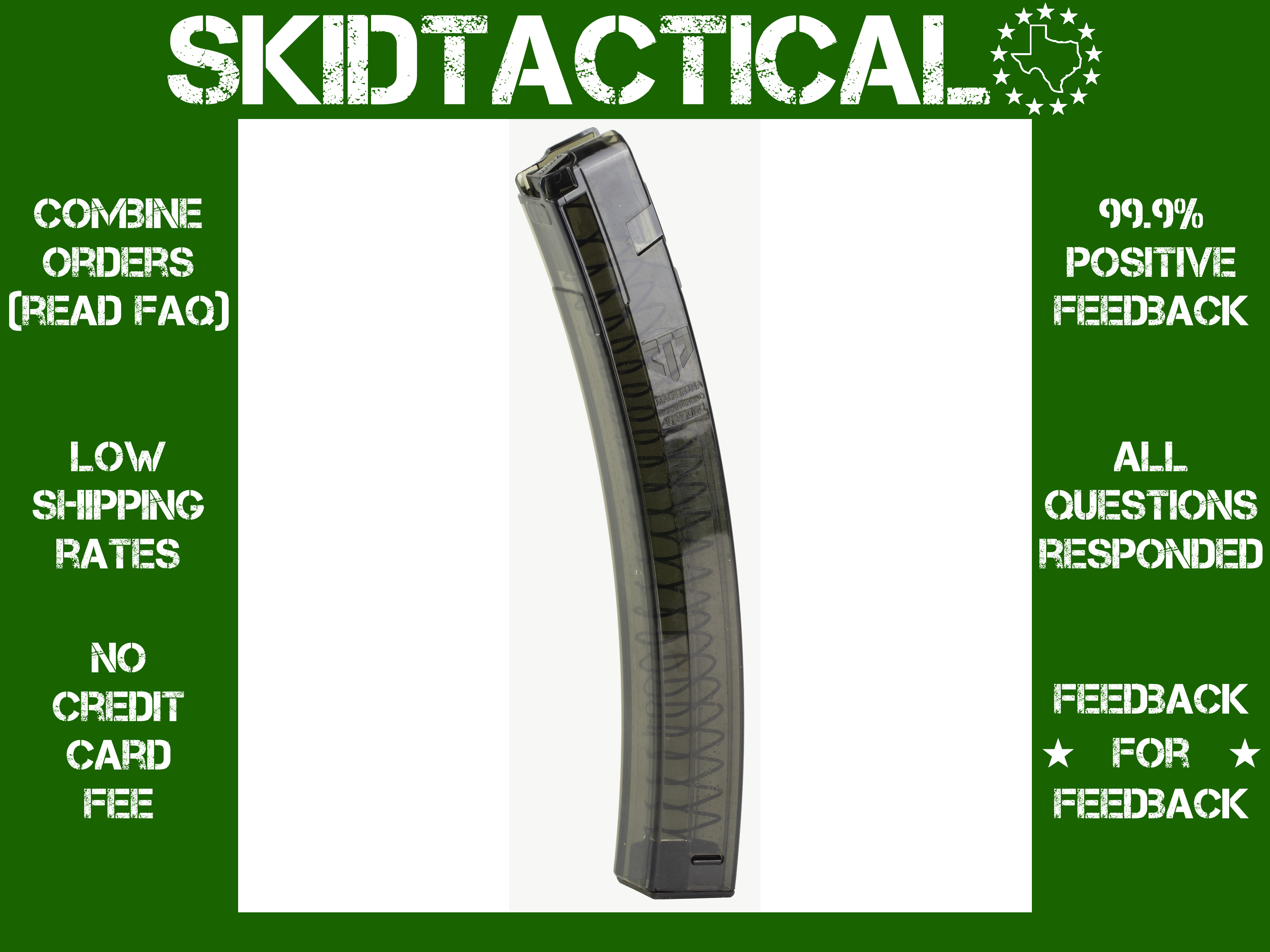 ETS HK MP5 9mm Magazine 40rd - Carbon Smoke - Rifle Magazines & Rifle ...