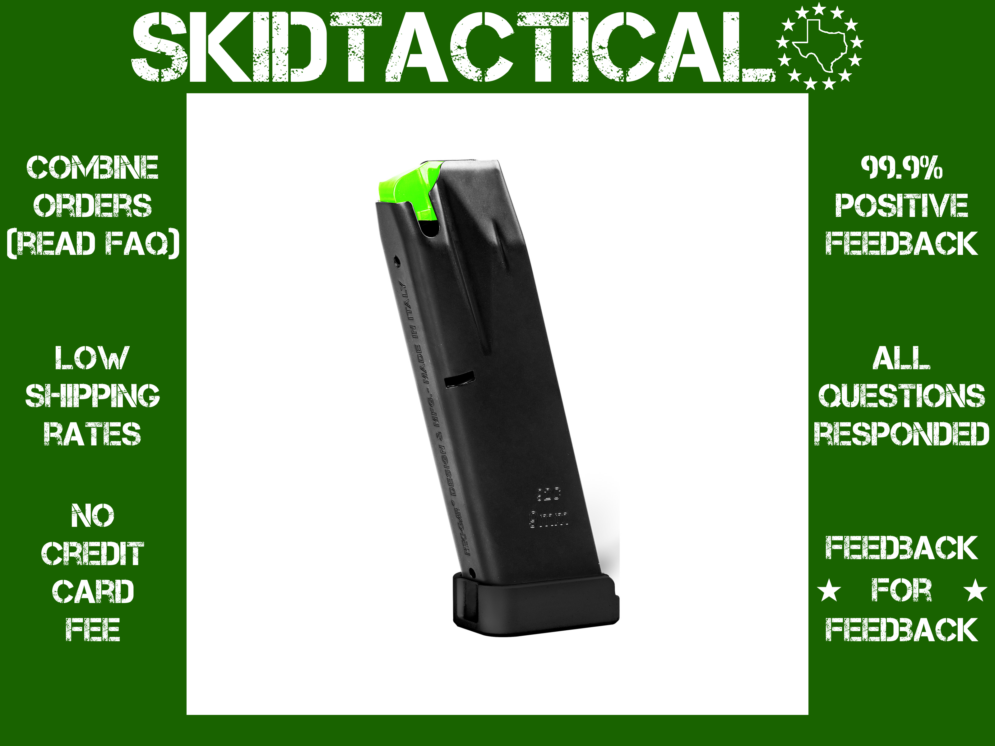 Mec-Gar Beretta 92FS Compact 9mm Magazine 18rd - Black - Pistol Magazines & Pistol Clips at ...