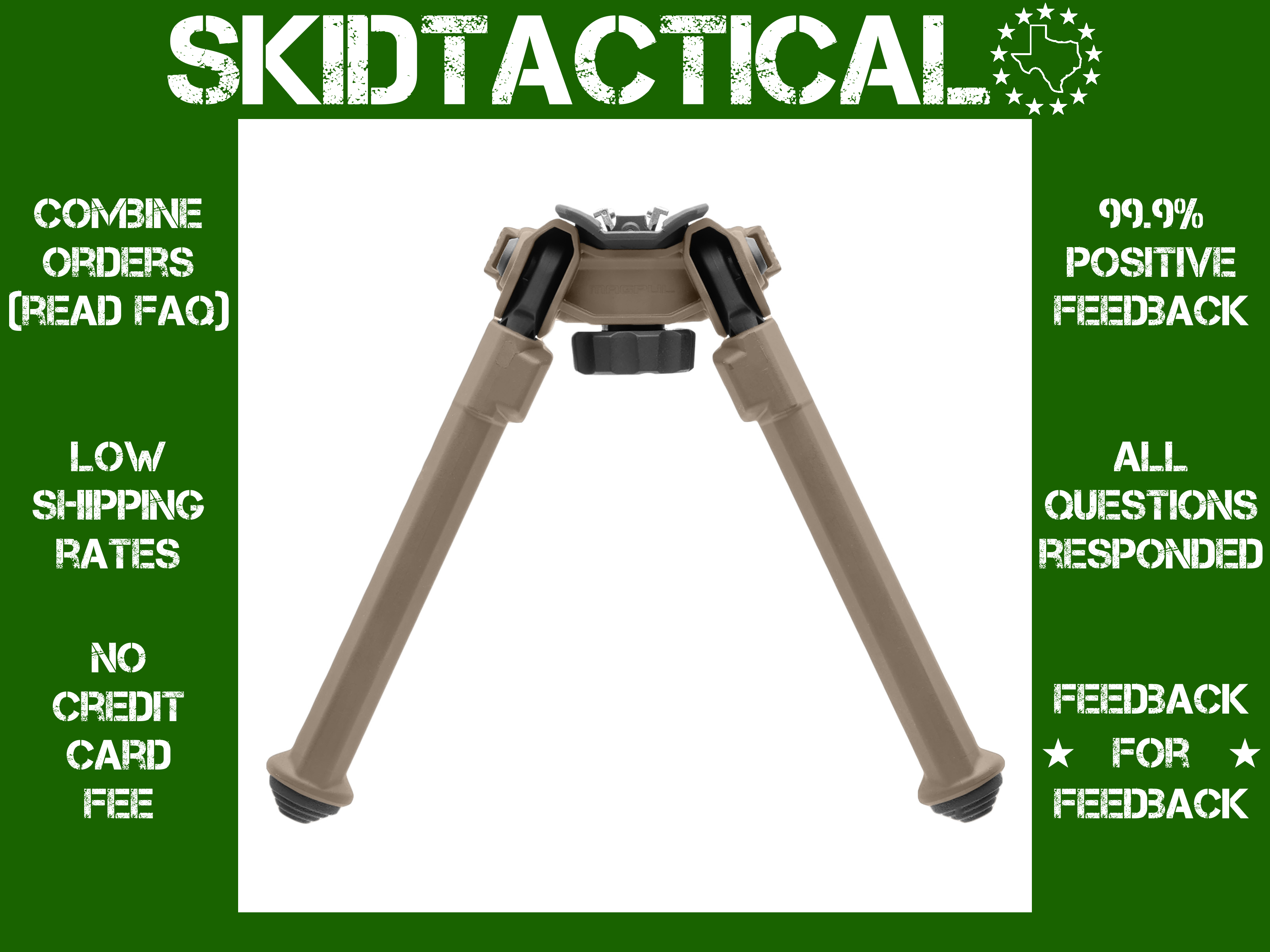Magpul Sling Stud MOE Bipod - Flat Dark Earth - Other Rifle Accessories ...