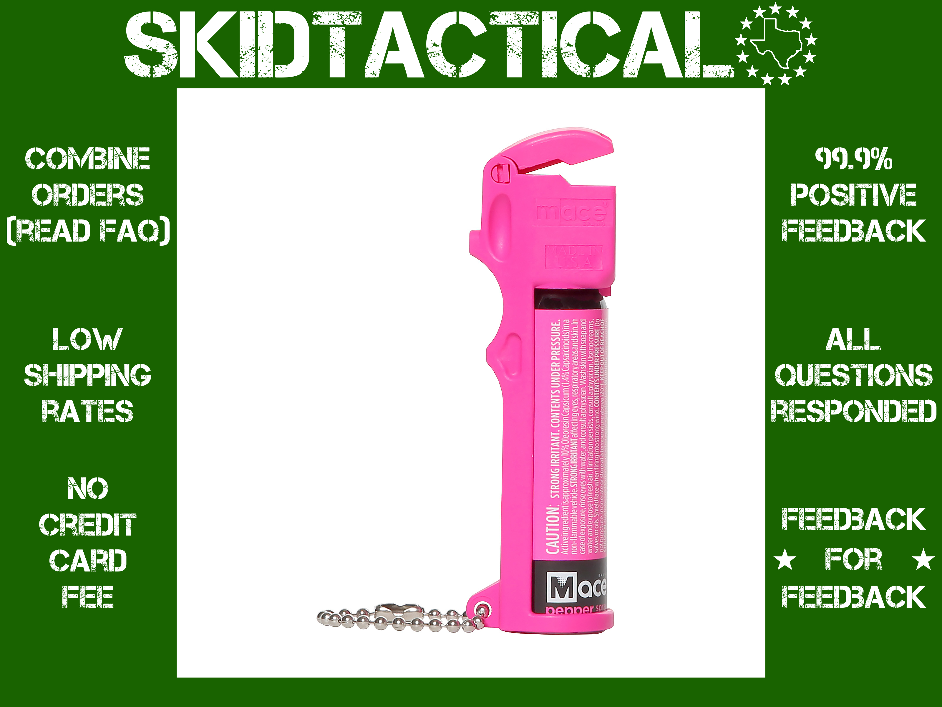 Mace 10% Pepper Personal Pepper Spray 18gm - Pink - Less-Lethal Weapons ...