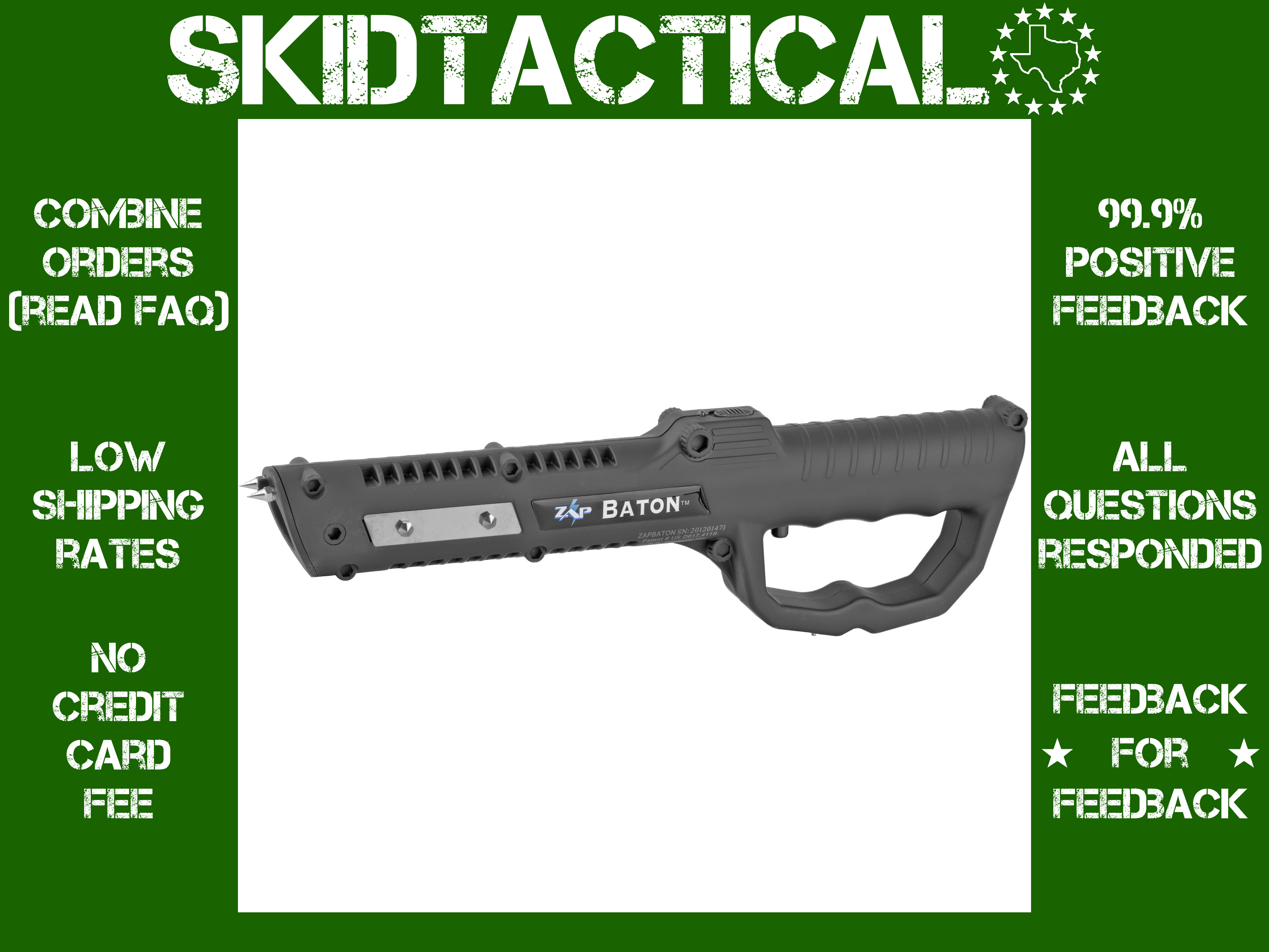 PS Products ZAP Stun Gun - Black - Less-Lethal Weapons at GunBroker.com ...