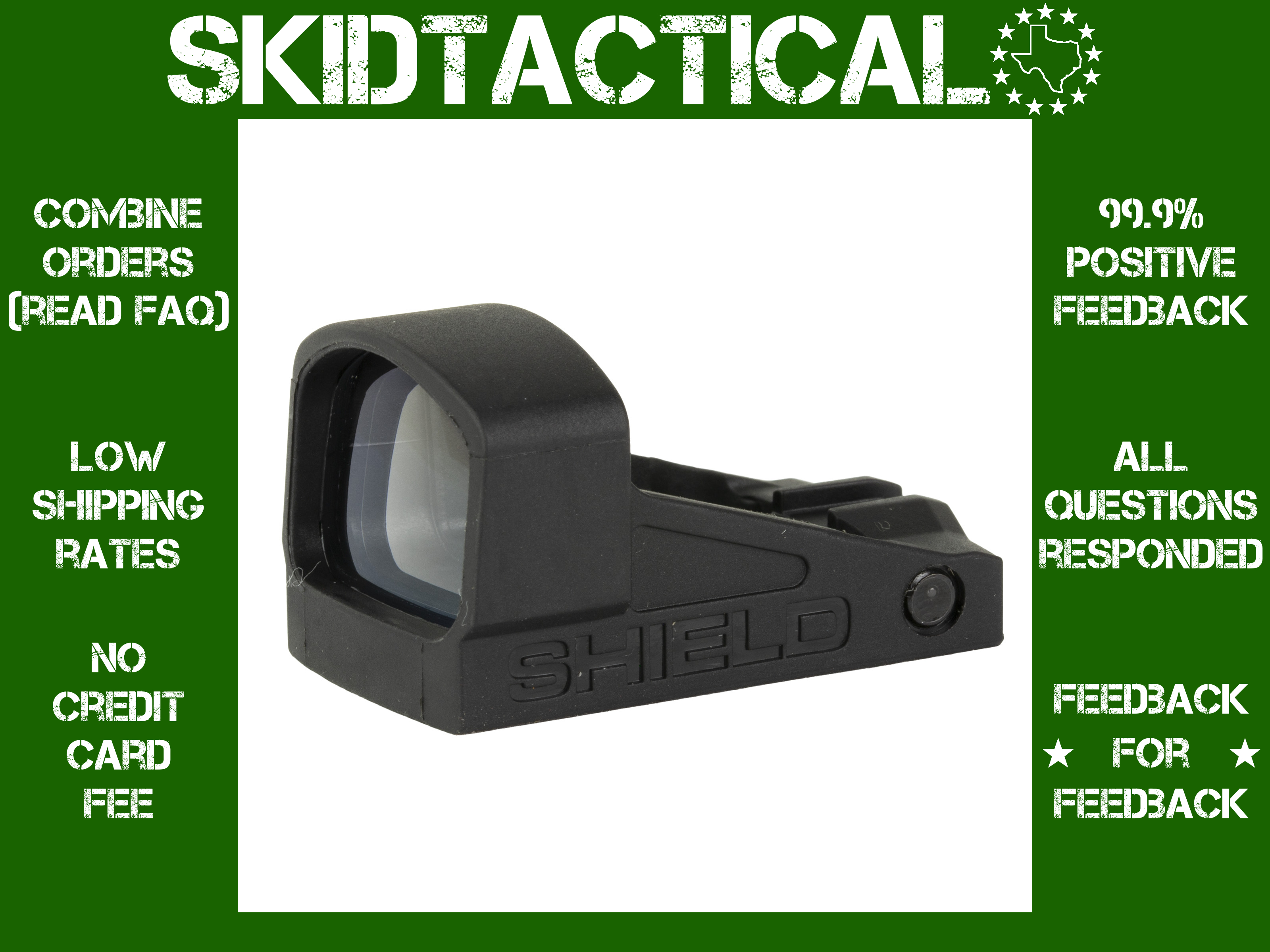 Shield Sights SHIELD Mini Sight Compact Red Dot 1X - Black - Red Dots ...