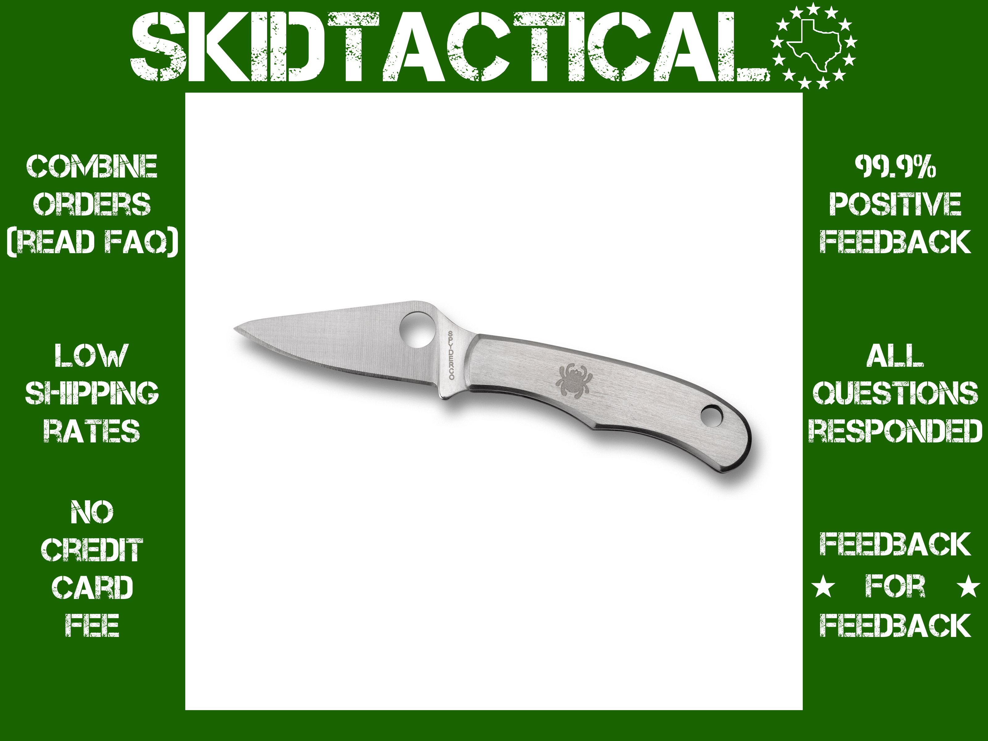Spyderco Bug 3CR13 Folding Knife 1.27" - Silver - Pocket Knives at ...