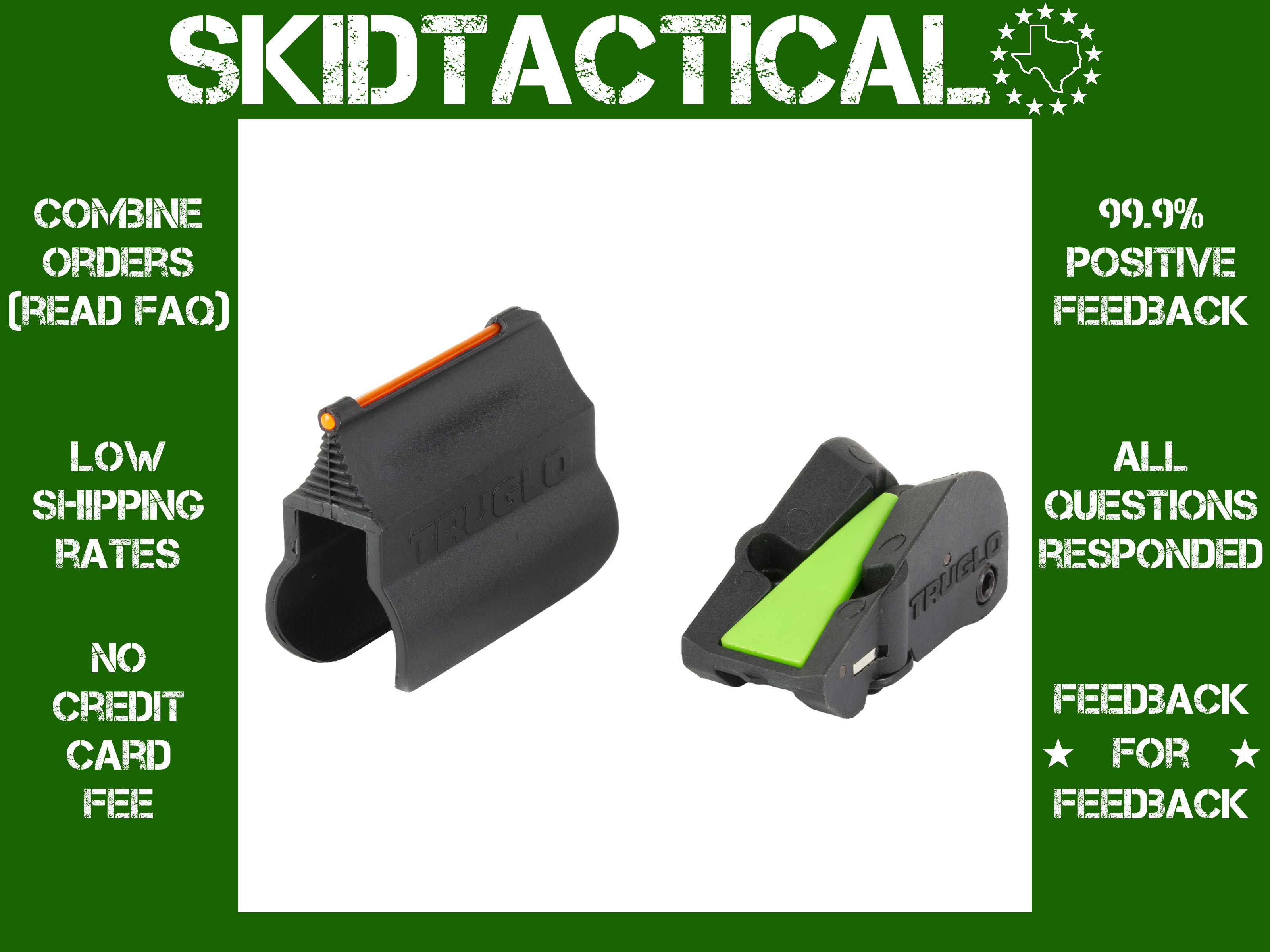 TRUGLO Vent Rib Shotgun F.A.S.T. Shotgun Sights - Black - Gun Sights at ...