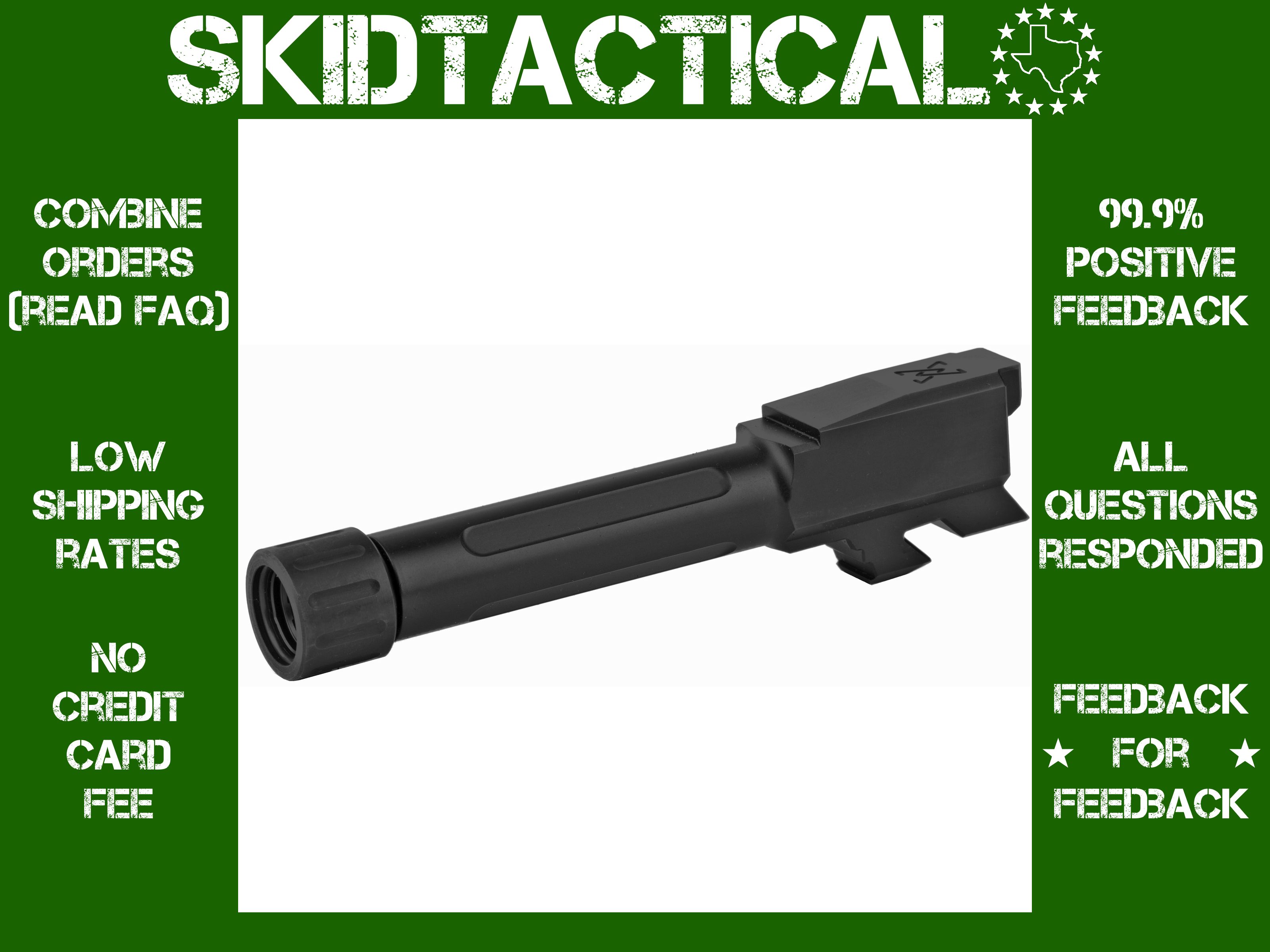 True Precision Glock 43/43X 9mm Threaded Barrel - Black - Pistol ...
