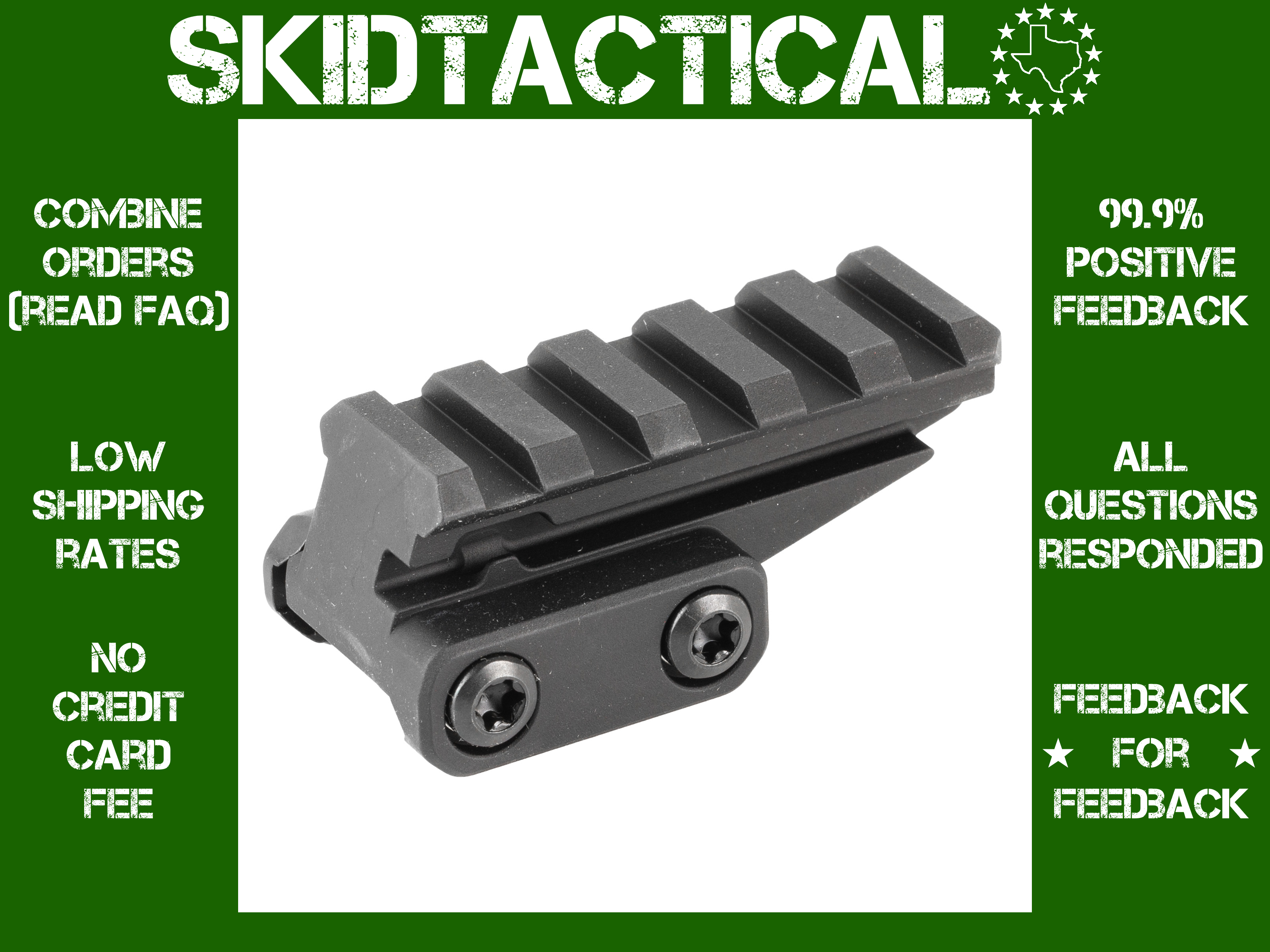 Unity Tactical Picatinny FAST Accessory Riser - Black - Scope ...