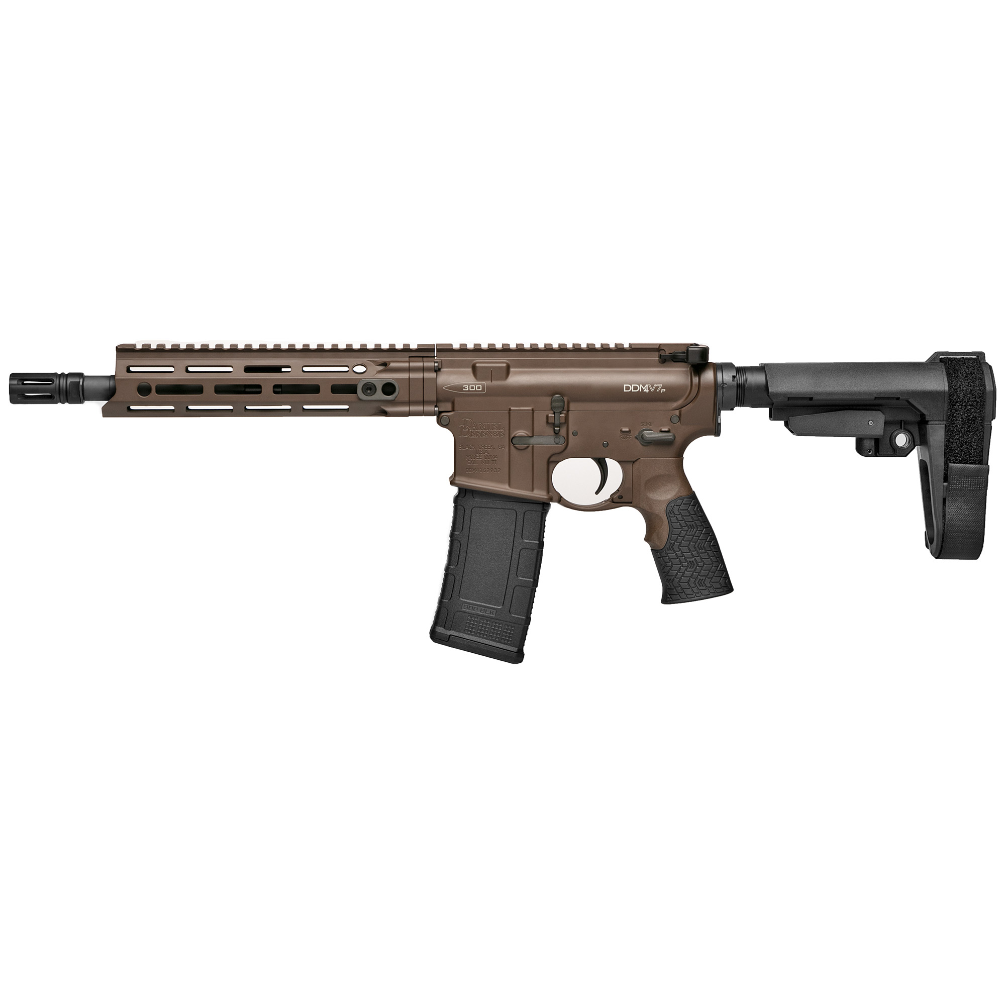 Daniel Defense DDM4 V7P AR 10.3" 300 Blackout 30rd - Brown
