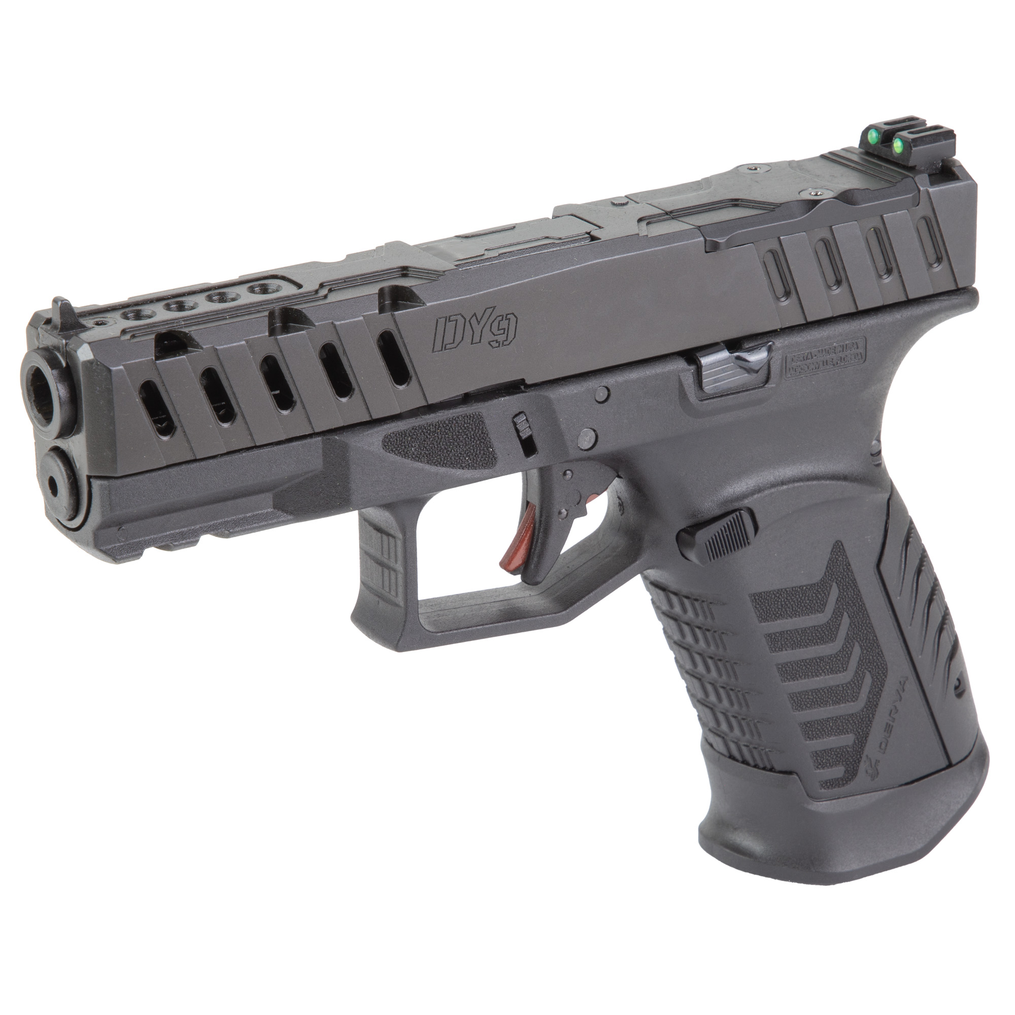 Derya DY9 Island Striker Fired 3.86" 9mm 15rd Fiber Optic - Black