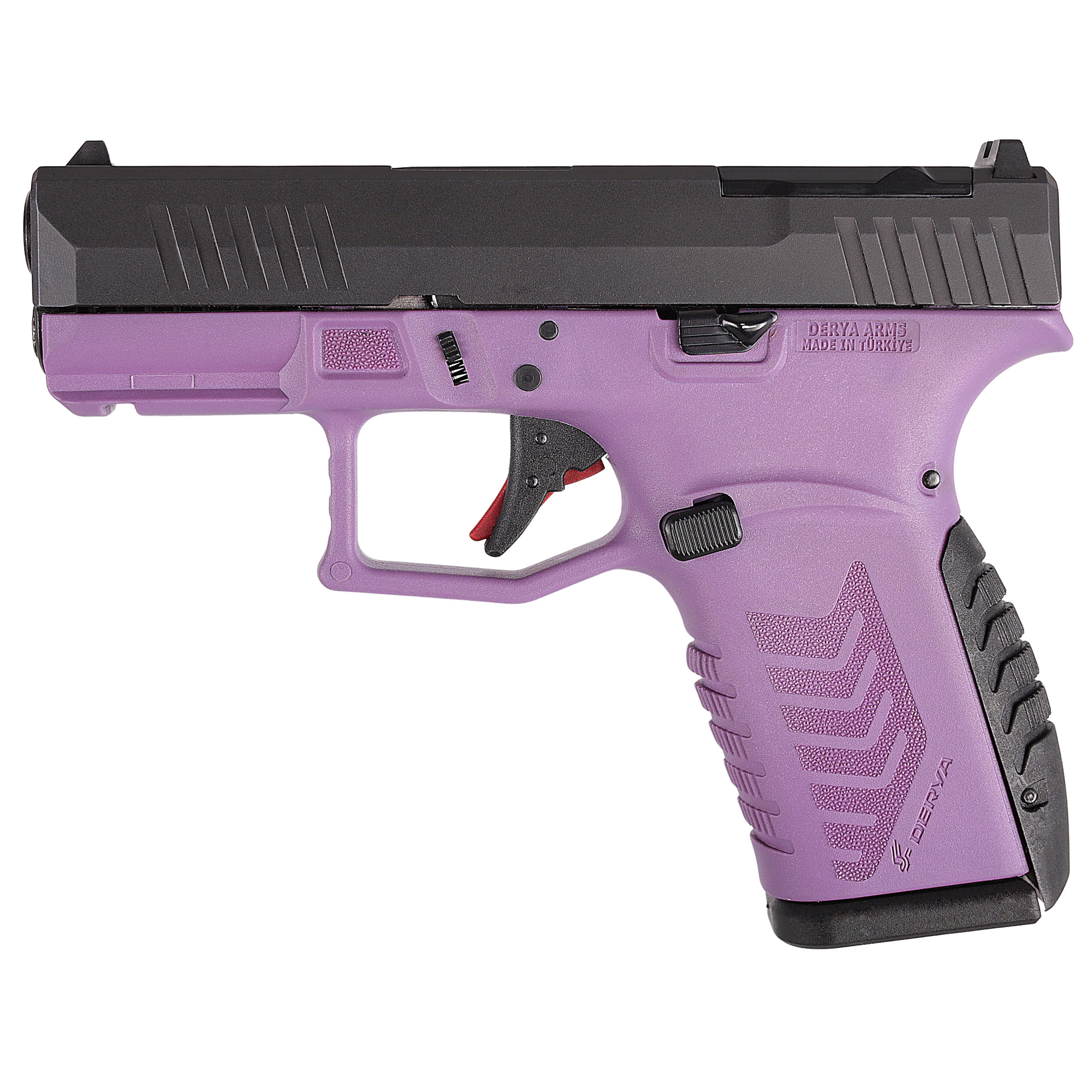 Derya DY9Z Striker Fired 3.5" 9mm 15rd Fiber Optic - Purple, Black