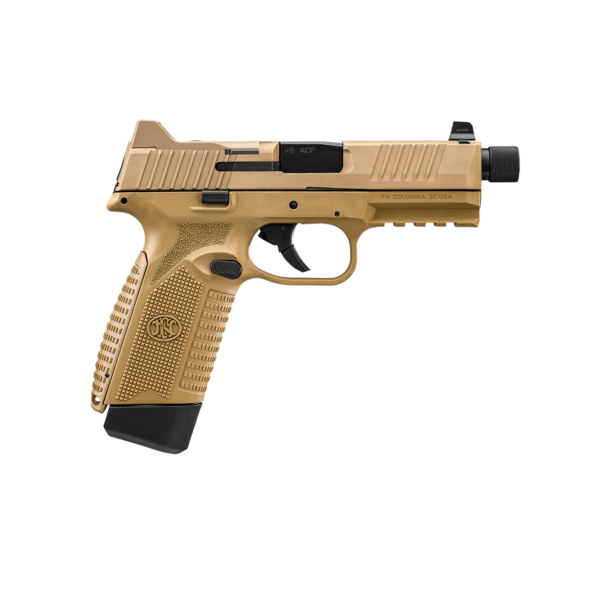 FN FN 545T Striker Fired 4.71 45 ACP 10 Rounds Night Sights - Flat Dark ...