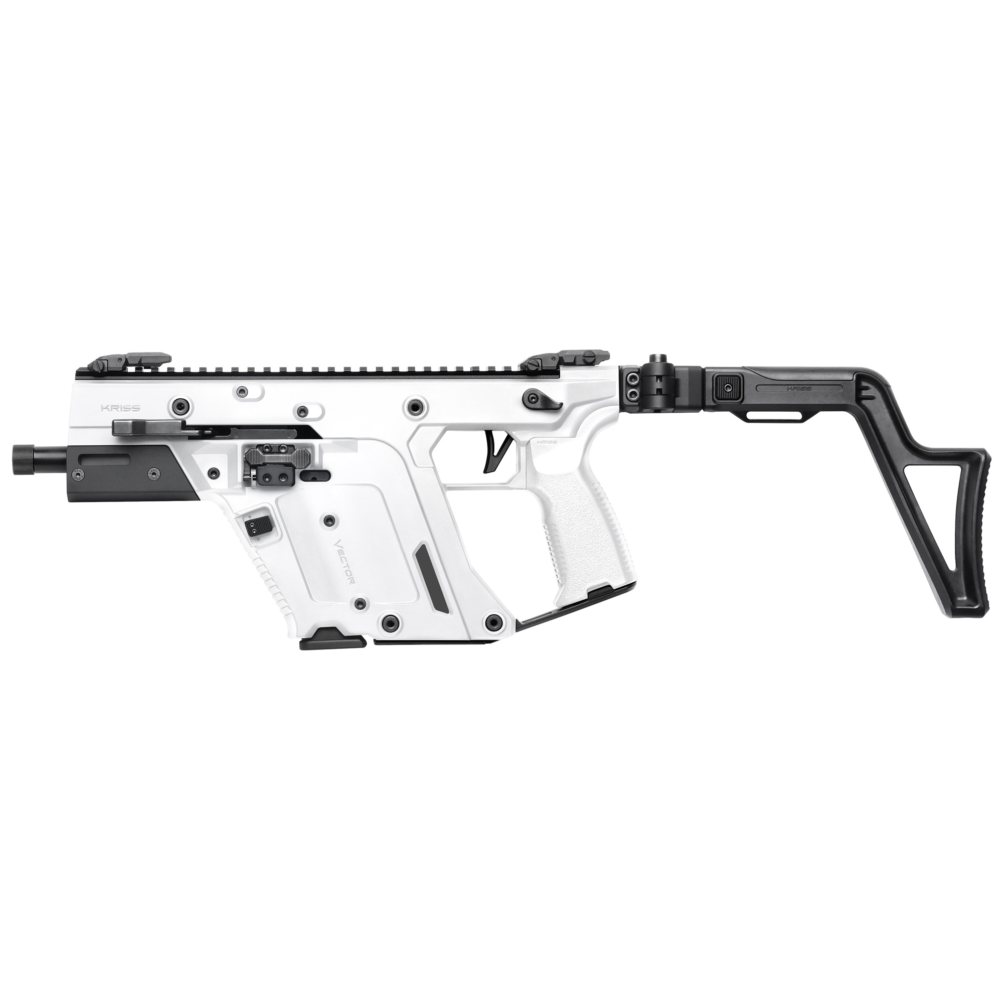 Kriss Vector SBR Gen III 5.5" 45 ACP 30rd Front/Rear Flip Sights - Alpine White